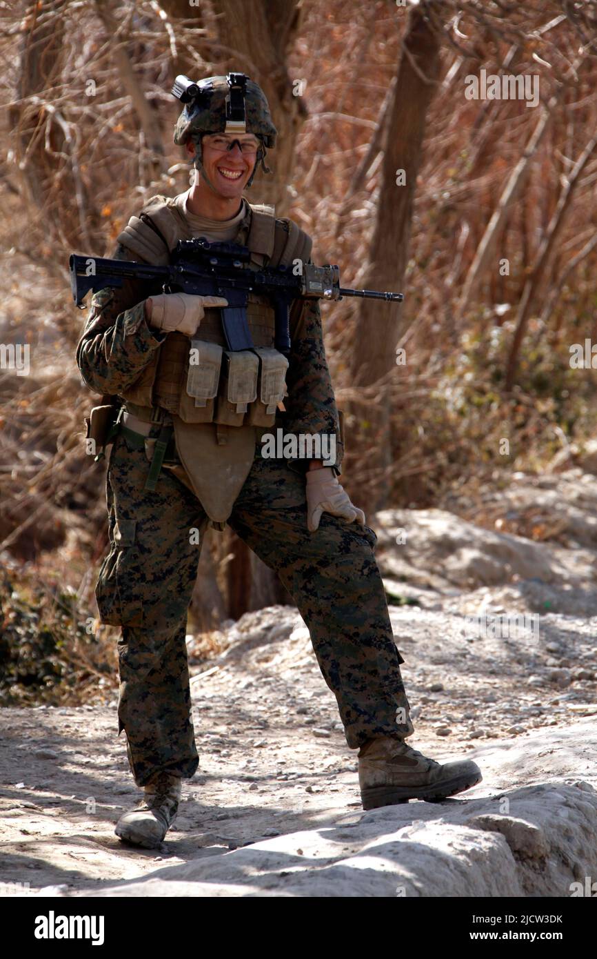 A U.S. Marine with Bravo Company, 1st Battalion, 8th Marine Regiment (1 ...