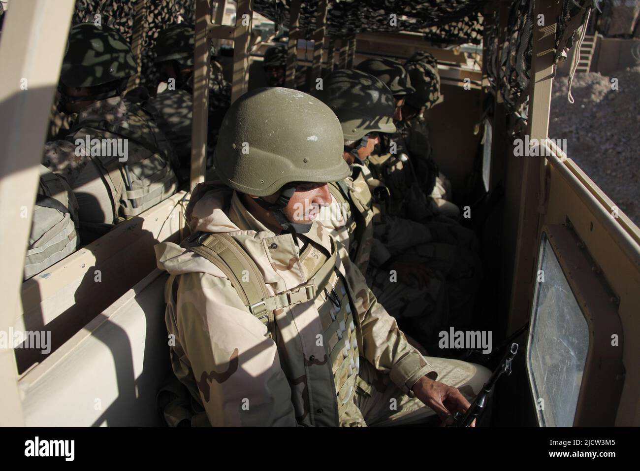 Afghan Task Force (ATF) soldiers are transported to patrol base ...