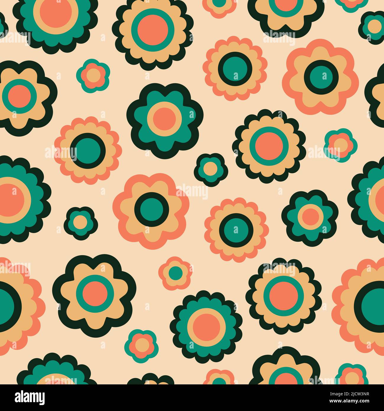 Vintage floral wallpaper 70s hi-res stock photography and images - Alamy