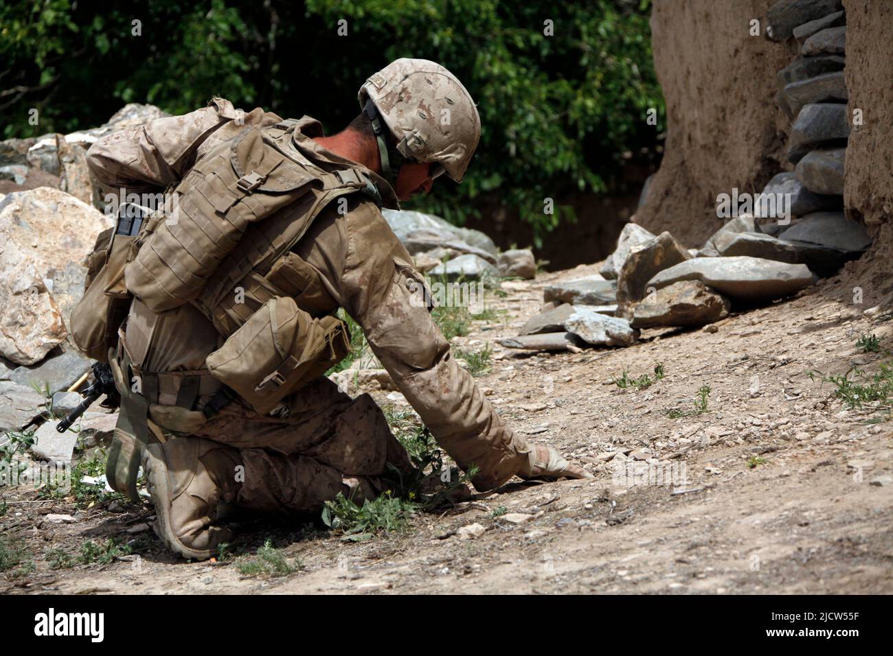 U.S. Marine Corps Lance Cpl. Jason Kelleher with 1st Combat Engineer ...