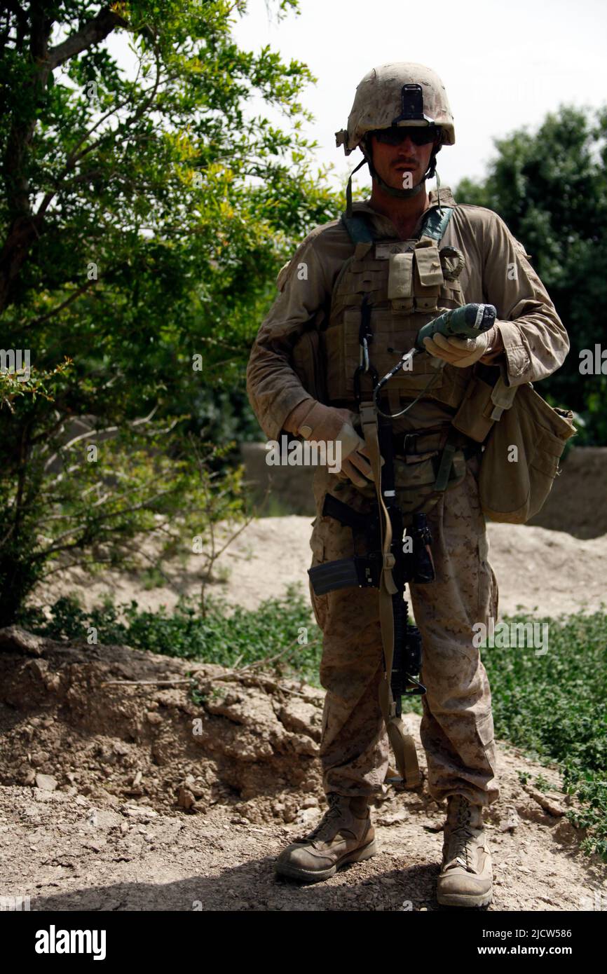 U.S. Marine Corps Lance Cpl. Jason Kelleher with 1st Combat Engineer ...