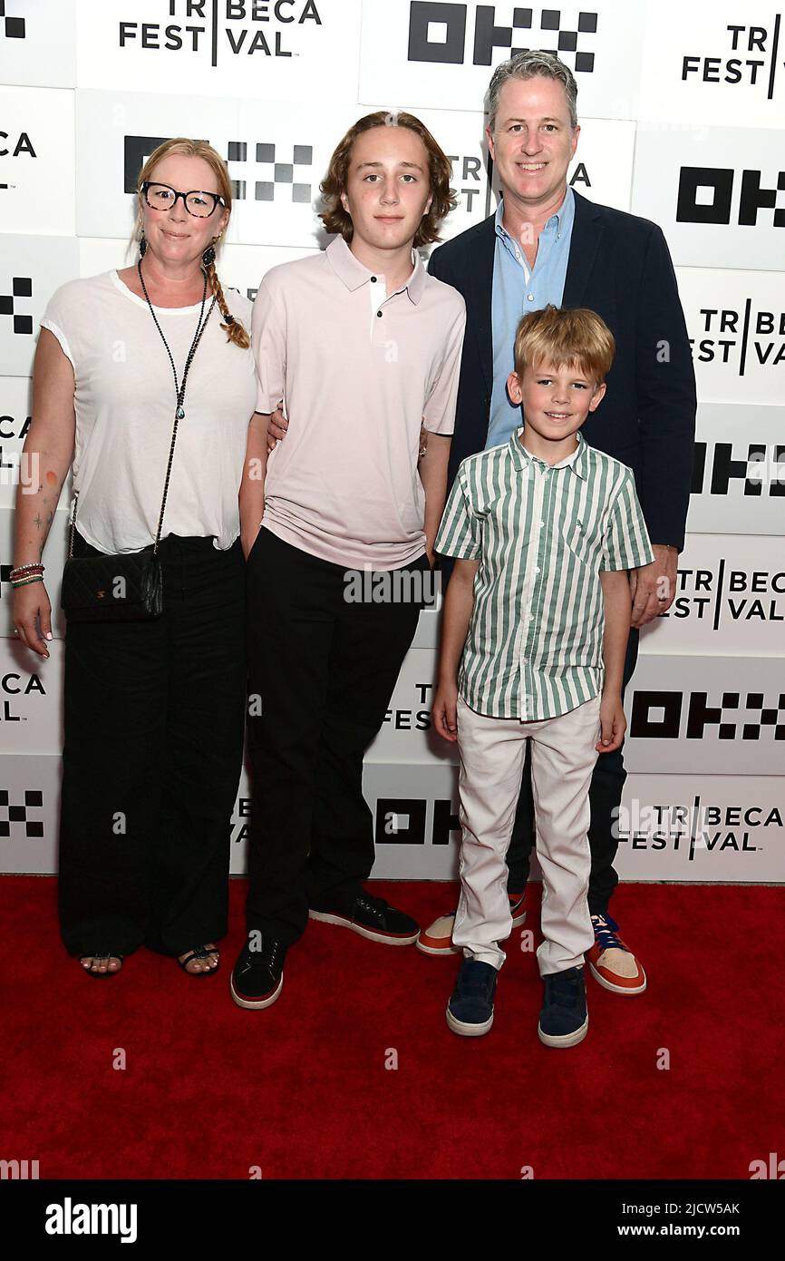 Brad Copeland, Casper, Oliver and wife Erica Copeland attend the NYC ...