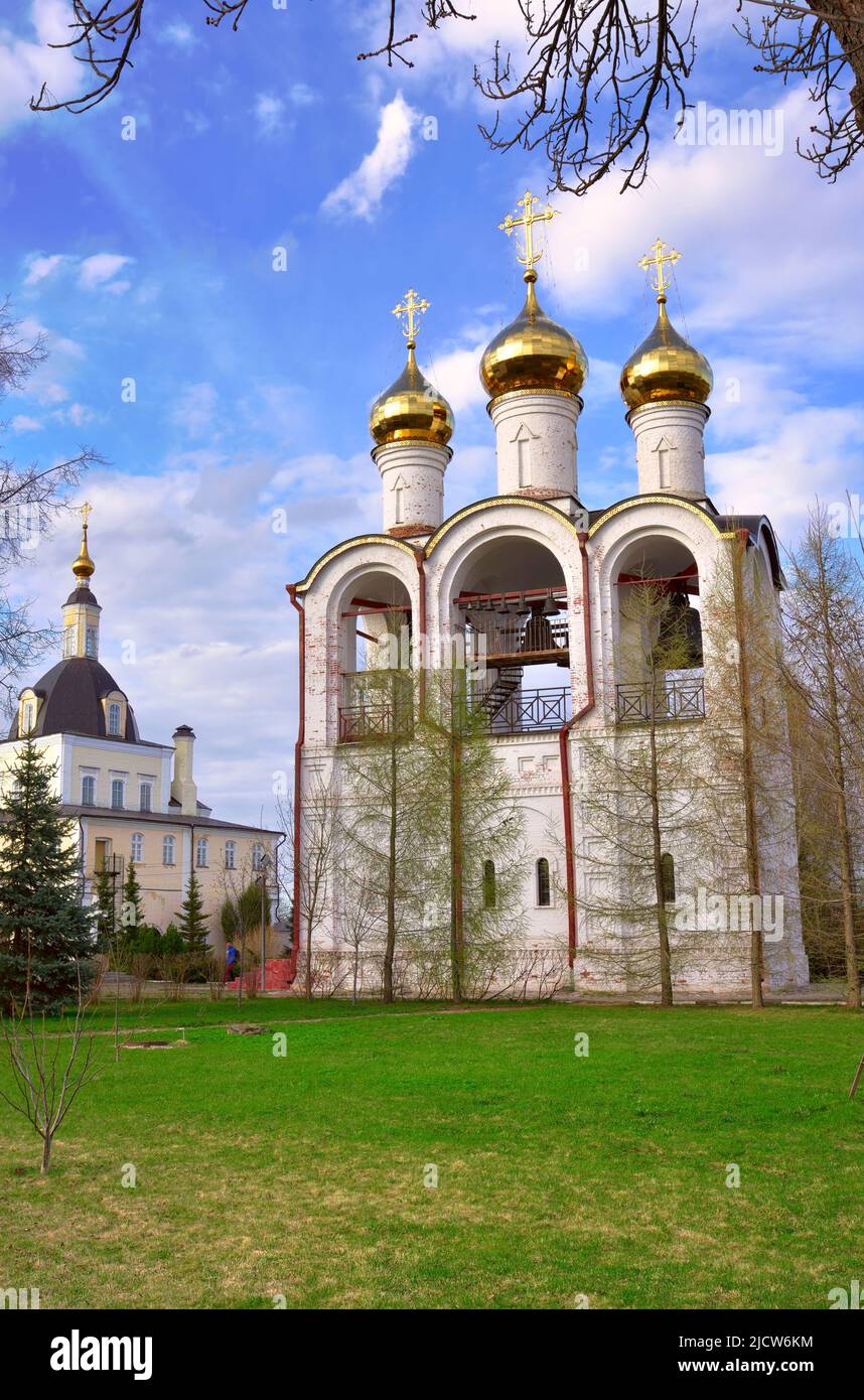 The restored St. Nicholas Orthodox Monastery. Bell tower of the ...