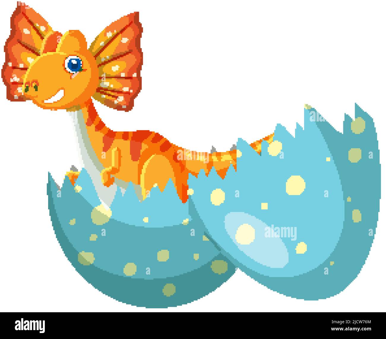 Cute Dilophosaurus Dinosaur Cartoon illustration Stock Vector Image & Art - Alamy