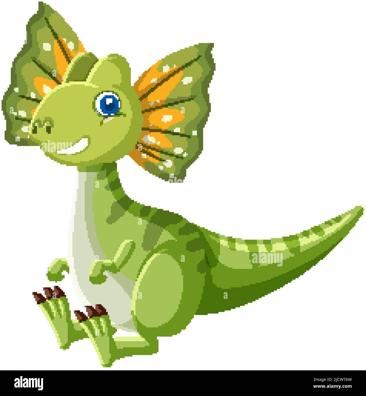 Cute Dilophosaurus Dinosaur Cartoon illustration Stock Vector Image & Art - Alamy