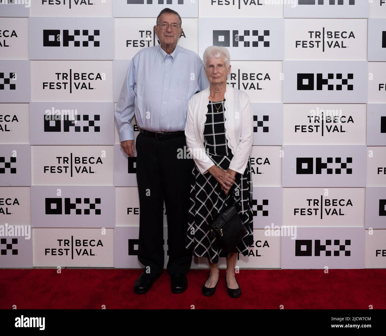 New York, United States. 15th June, 2022. Larry and Marge Selbee arrive ...