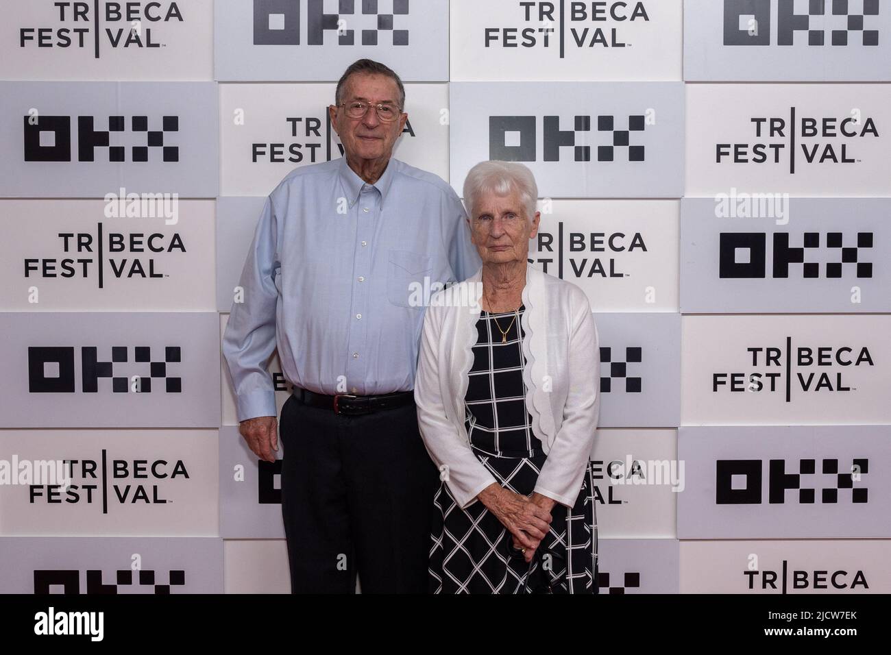 New York, United States. 15th June, 2022. Larry and Marge Selbee arrive ...