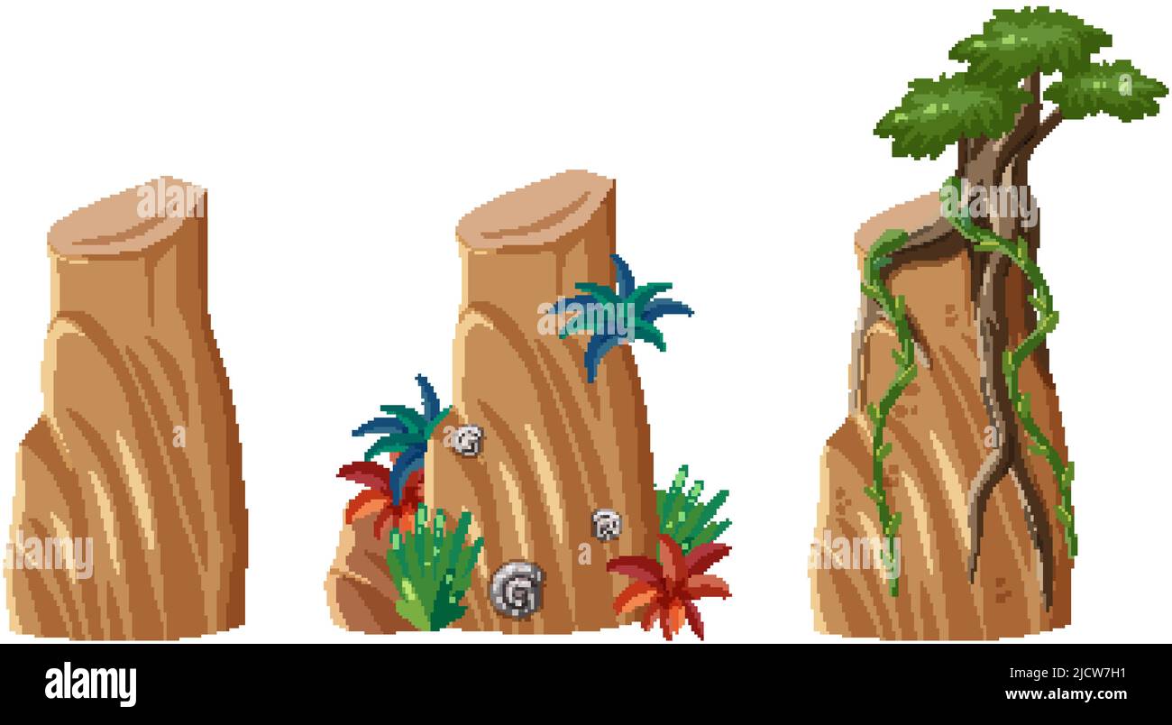 Set of different forest objects illustration Stock Vector Image & Art ...