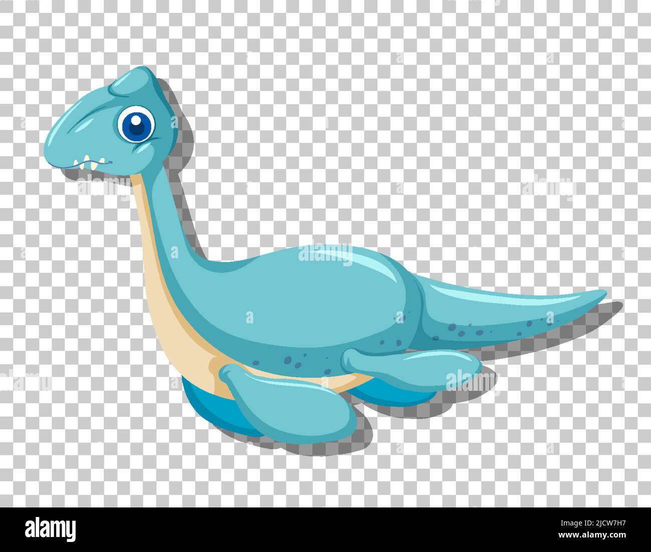 Cute plesiosaurus dinosaur isolated illustration Stock Vector Image ...