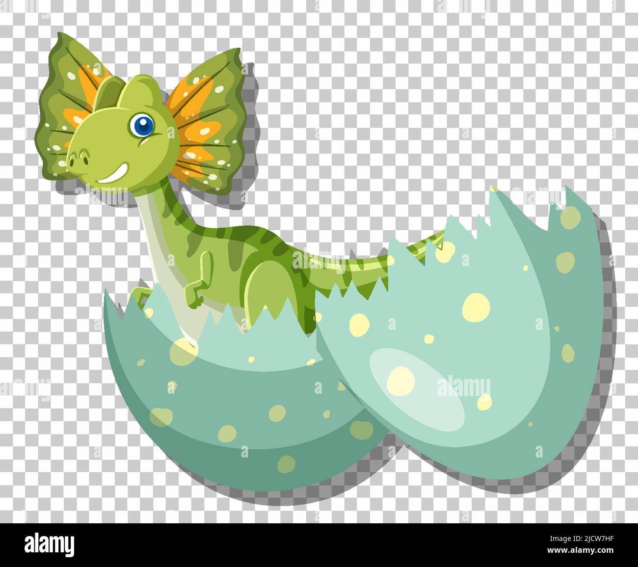 Cute dilophosaurus dinosaur isolated illustration Stock Vector Image & Art - Alamy