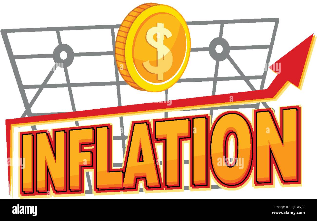 Inflation isolated word text illustration Stock Vector Image & Art - Alamy