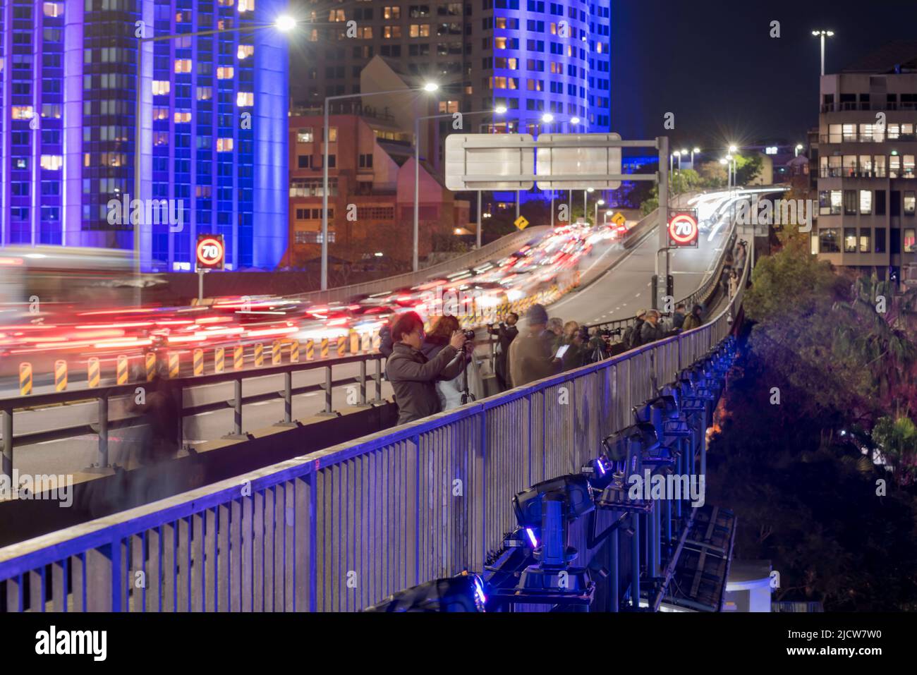 Cahill expressway walkway at night hi-res stock photography and images ...