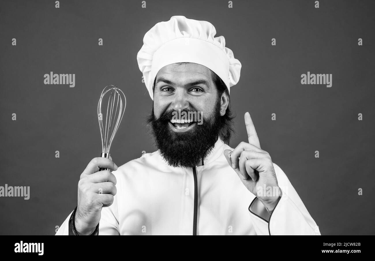 Handsome male chef preparing Black and White Stock Photos & Images - Alamy
