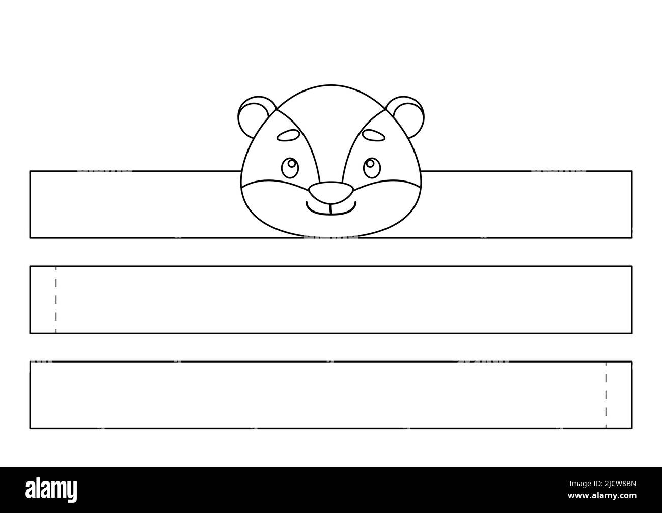 Printable badger paper crown. Fun accessory for entertainment. Diy cut ...