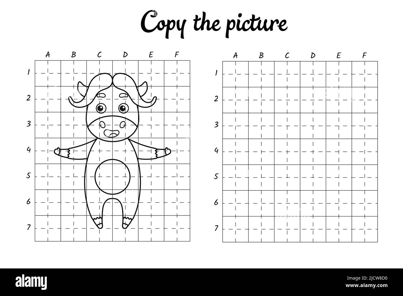 Copy the picture. Draw by grid. Coloring book pages for kids ...