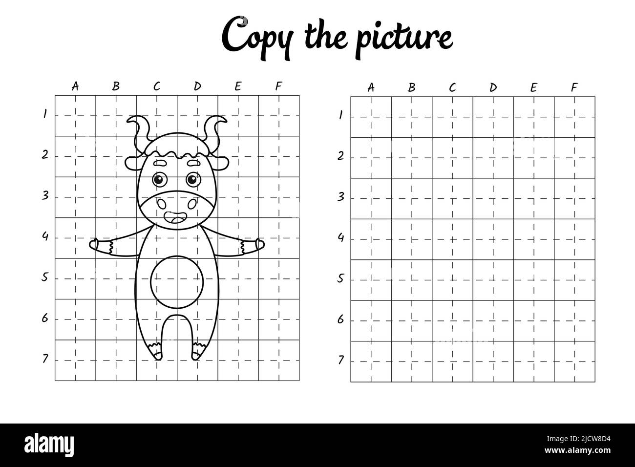 Copy the picture. Draw by grid. Coloring book pages for kids ...