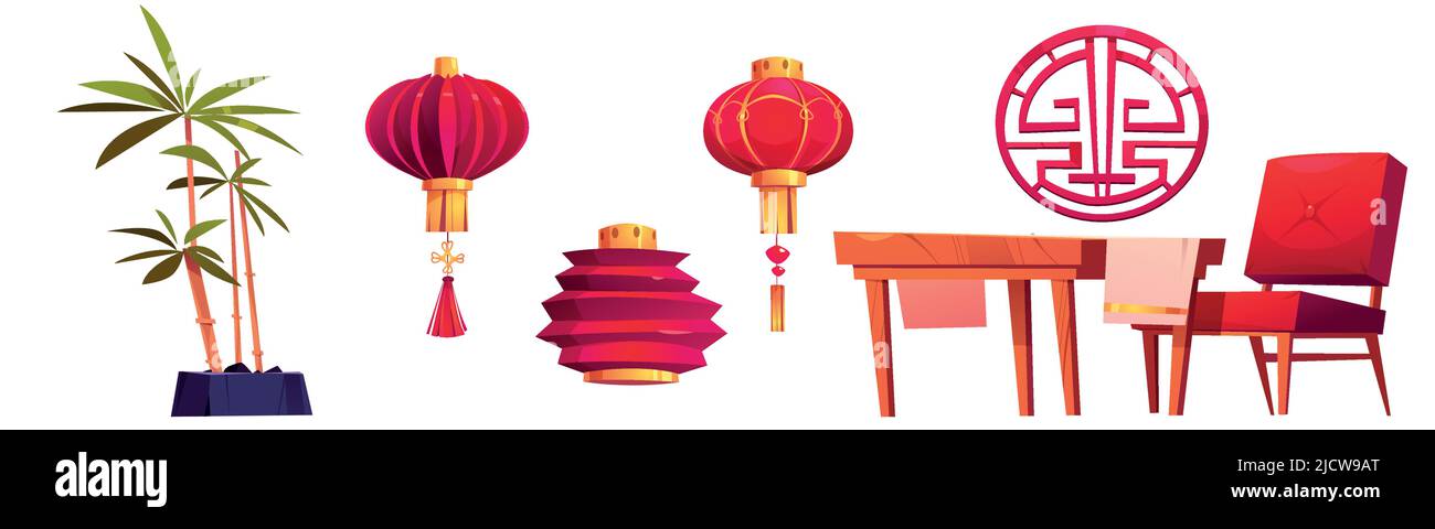 Chinese or japanese restaurant room with furniture for tea ceremony ...