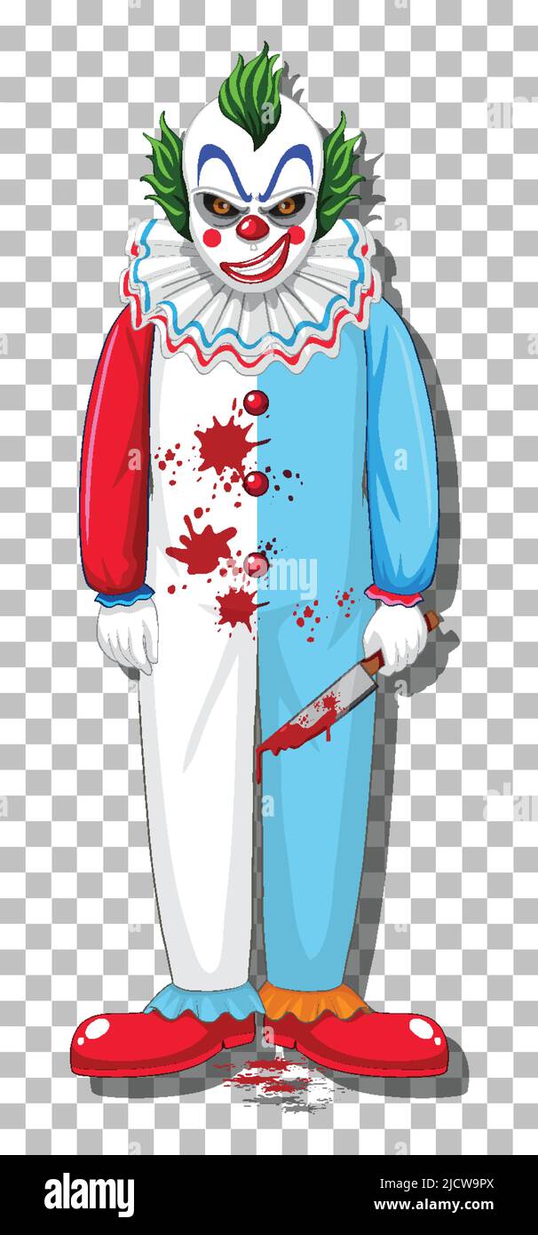 Scary clown cartoon character illustration Stock Vector Image & Art - Alamy