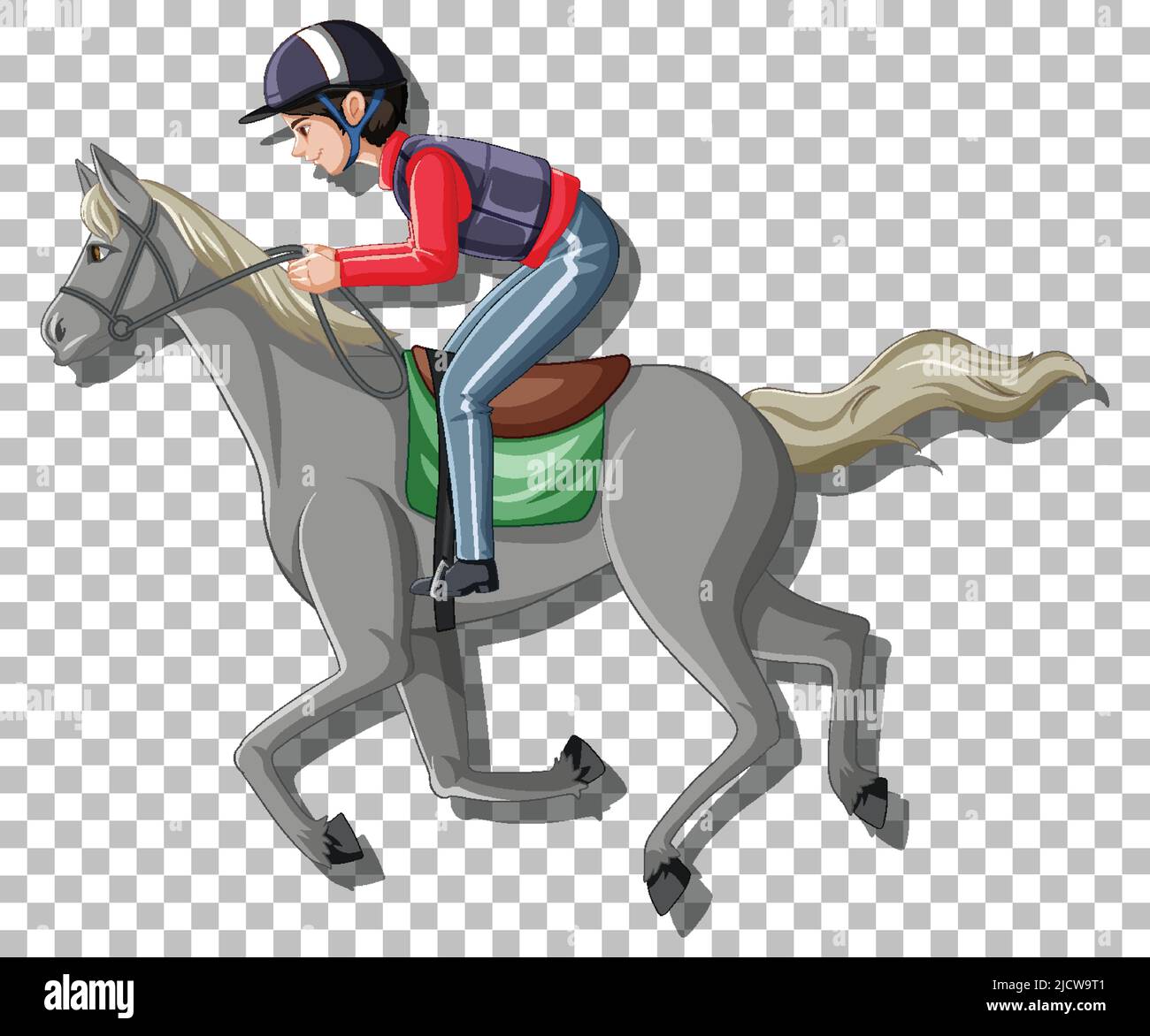 Man riding a horse isolated illustration Stock Vector Image & Art - Alamy