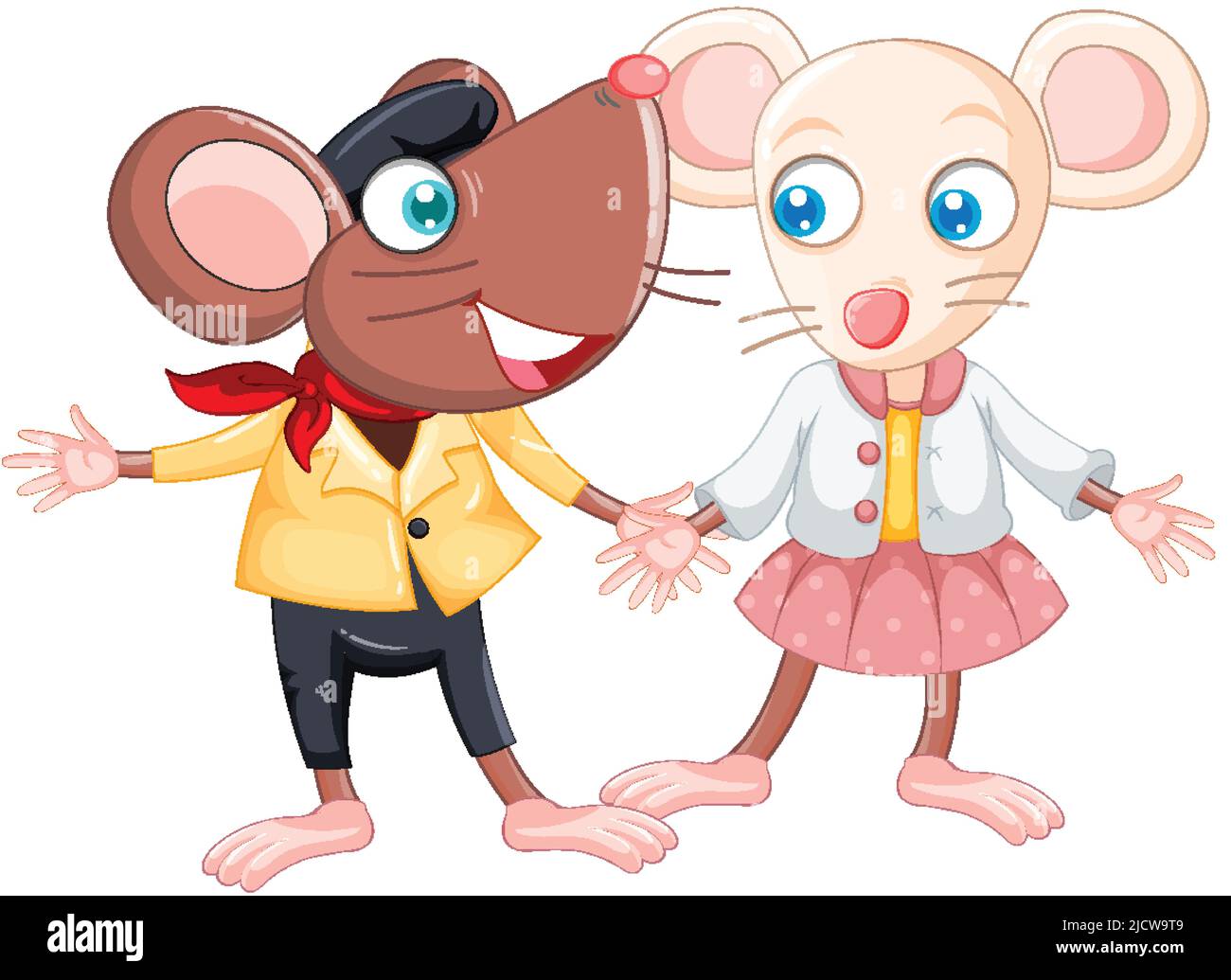 Cute couple mouses cartoon illustration Stock Vector Image & Art - Alamy