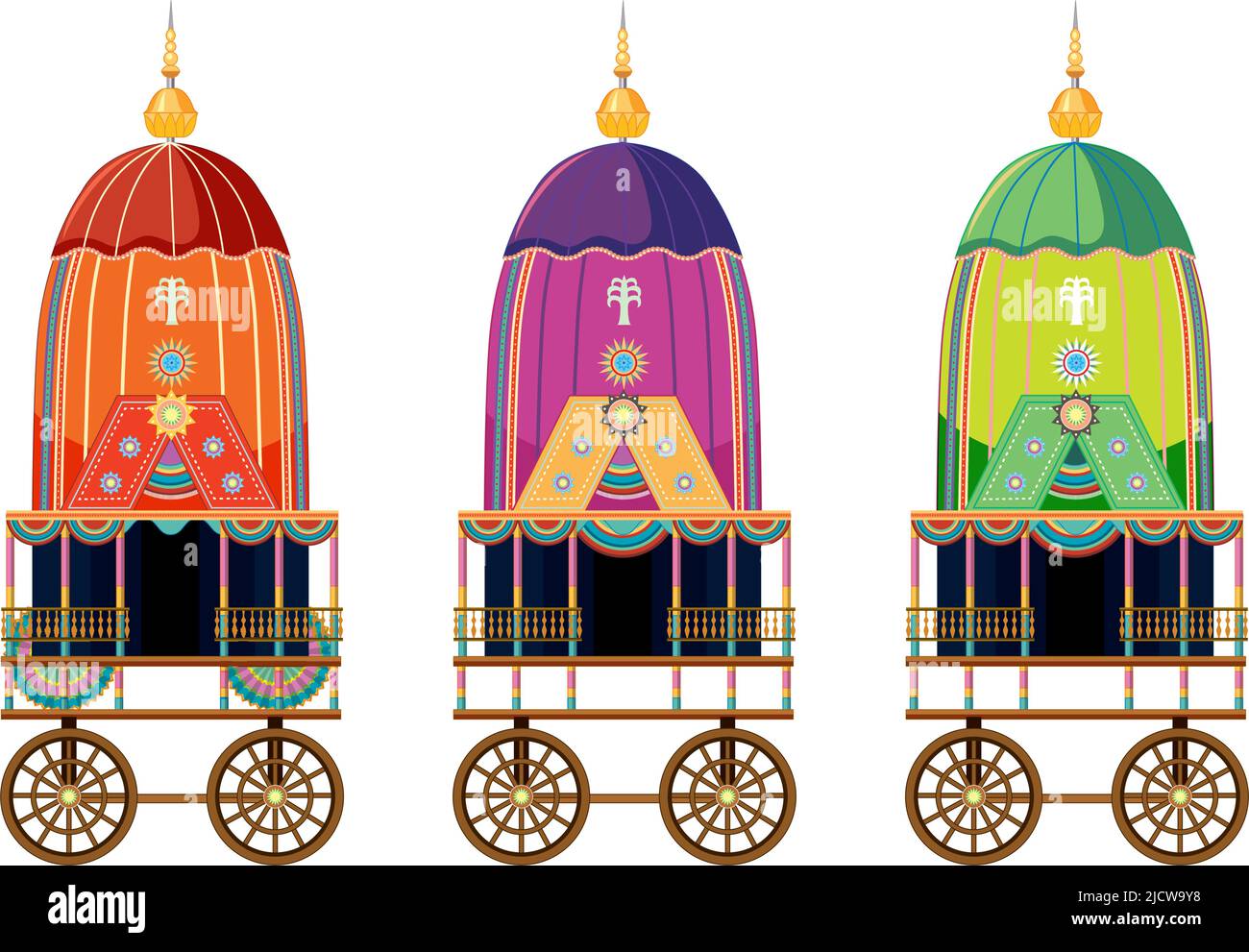 Ratha Yatra Hindu festival of India illustration Stock Vector Image ...