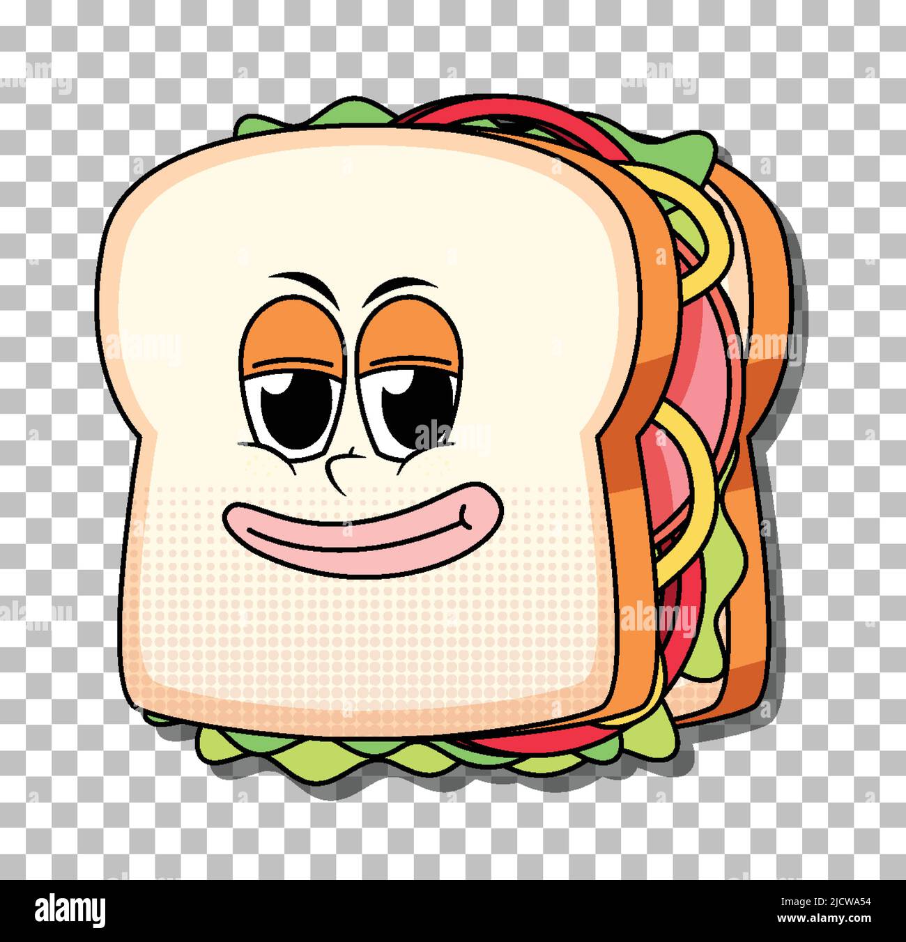 Sandwich cartoon character isolated illustration Stock Vector Image ...