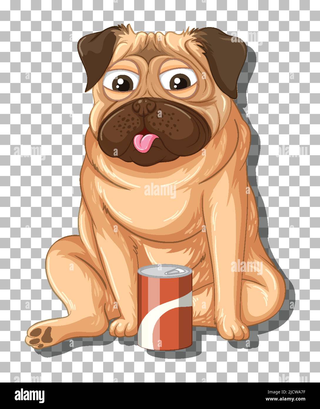 Pug dog cartoon character illustration Stock Vector Image & Art - Alamy