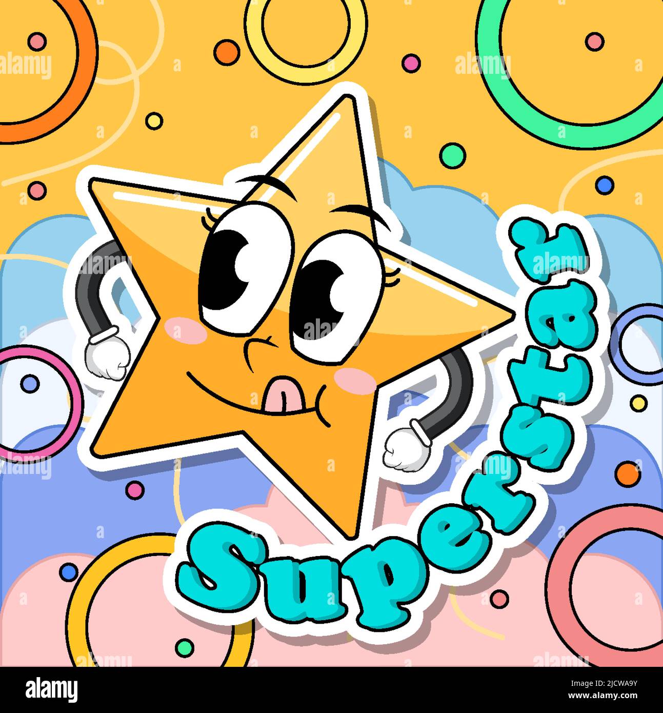 A super star icon comic style illustration Stock Vector Image & Art - Alamy