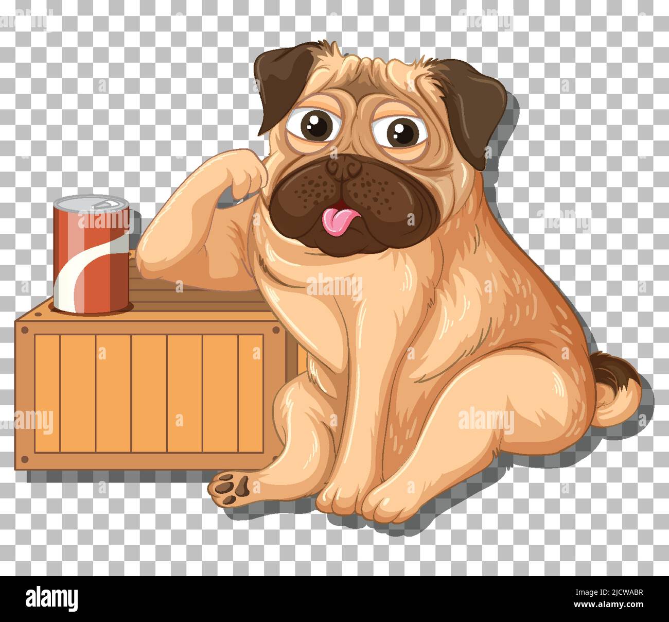 Pug dog cartoon character illustration Stock Vector Image & Art - Alamy