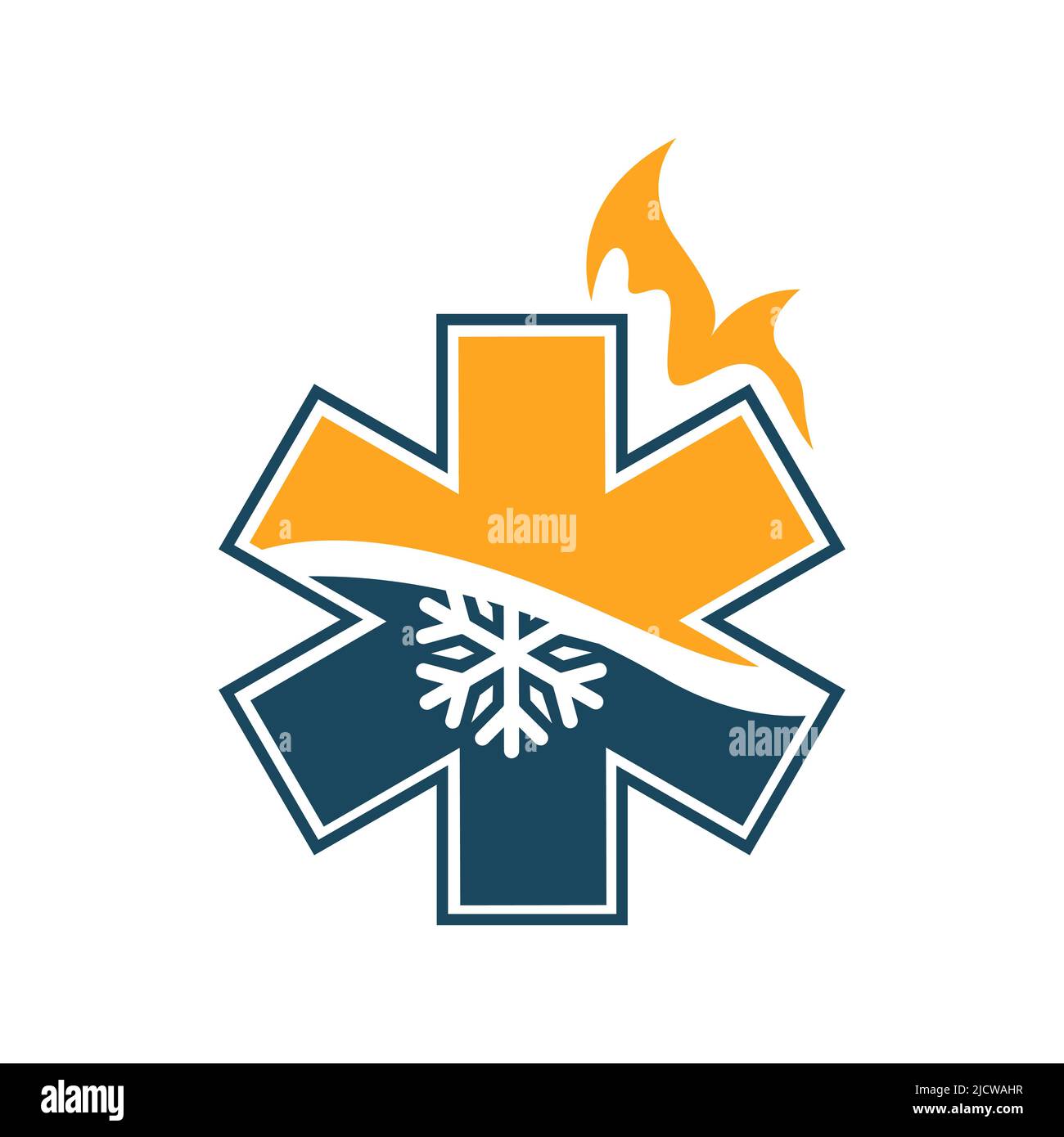 fire roof wrench and snow flakes icon for hvac logo design vector ...