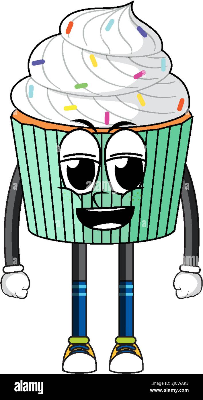 Cupcake with arms and legs illustration Stock Vector Image & Art - Alamy