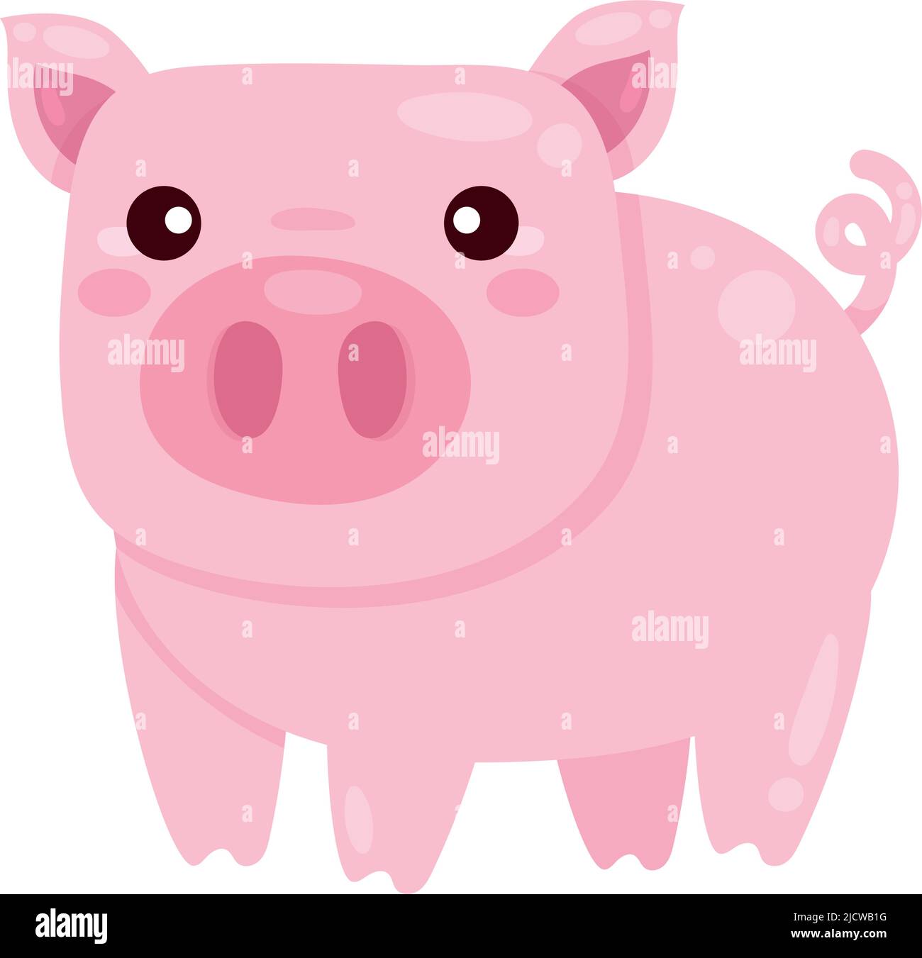 cute pig farm animal character Stock Vector Image & Art - Alamy