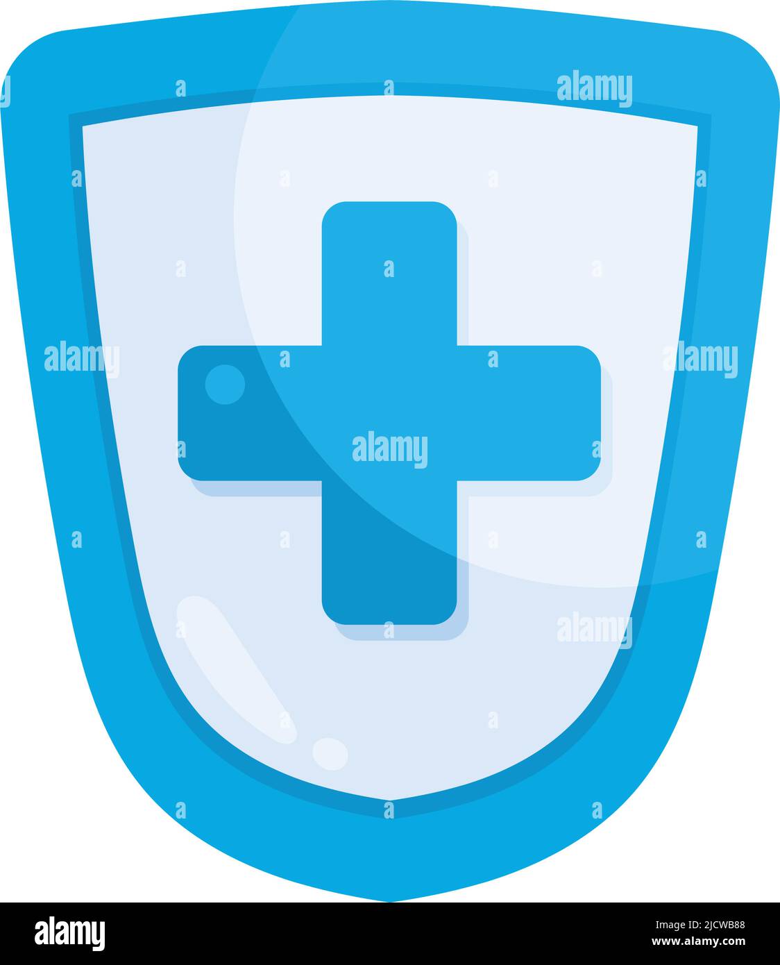 shield with medical cross icon Stock Vector Image & Art - Alamy
