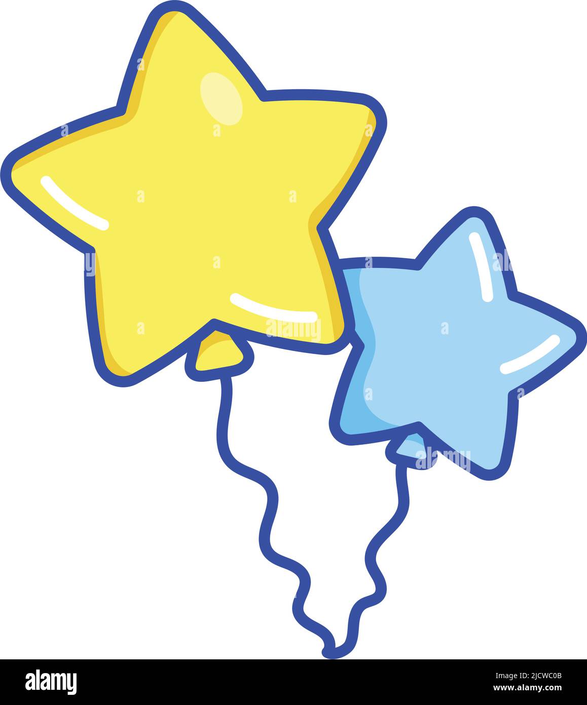stars balloons helium floating icon Stock Vector Image & Art - Alamy