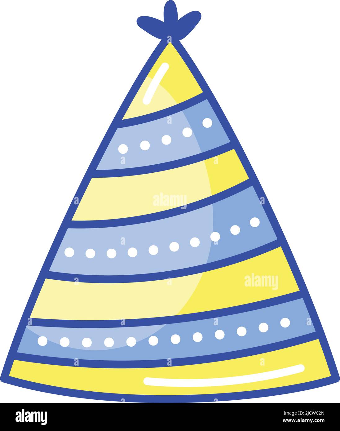 blue birthday hat decorative icon Stock Vector Image & Art - Alamy