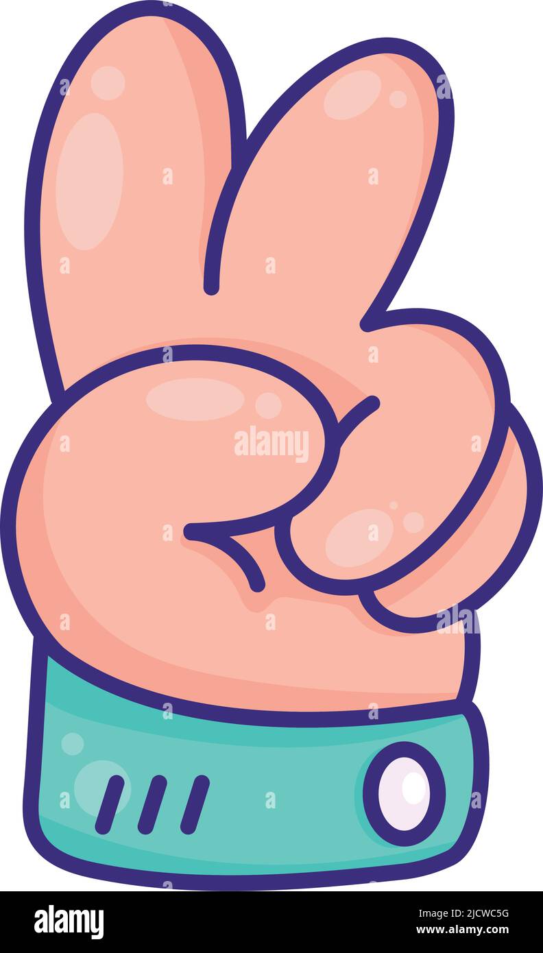 hand peace and love sign Stock Vector Image & Art - Alamy
