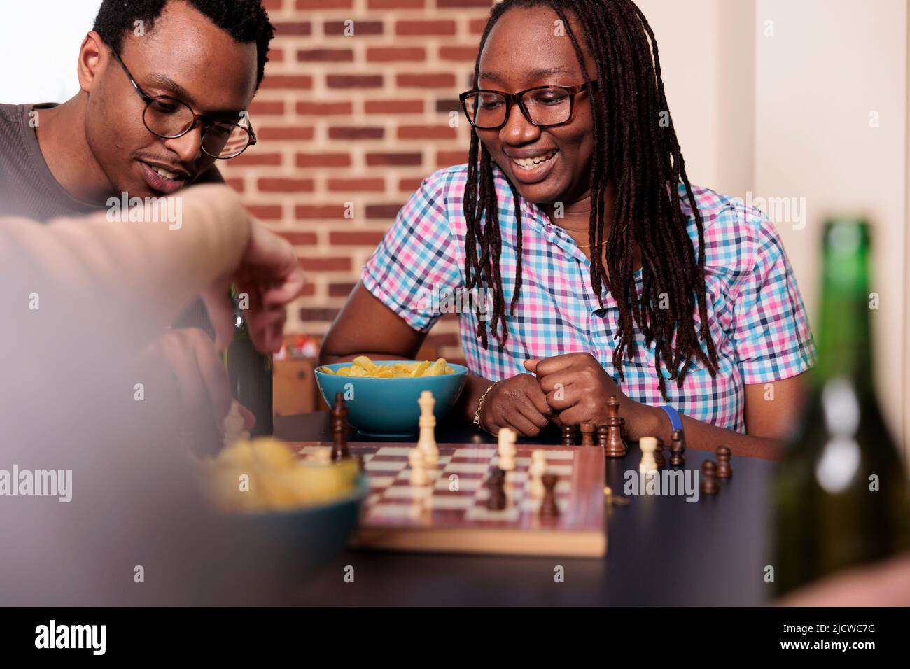 Happy chess player hi-res stock photography and images - Alamy