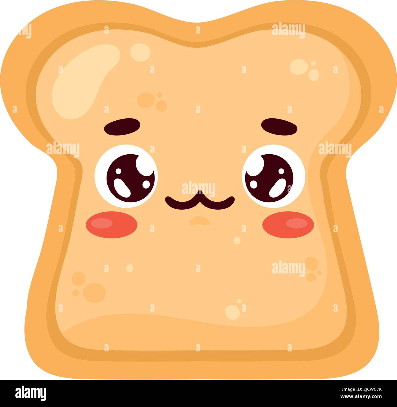 bread toast kawaii food character Stock Vector Image & Art - Alamy