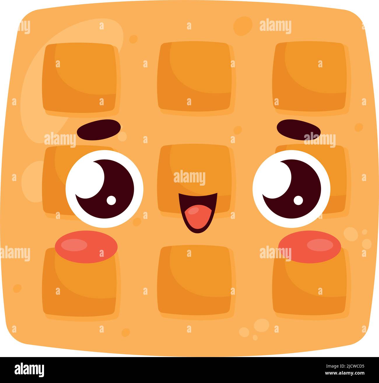 waffle kawaii food comic character Stock Vector Image & Art - Alamy