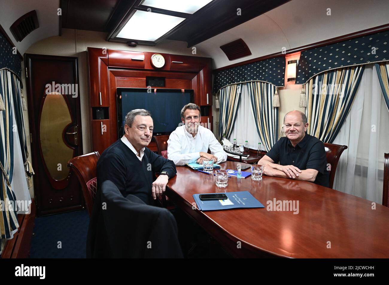 Kiev, Poland, June 16, 2022. French President Emmanuel Macron ...