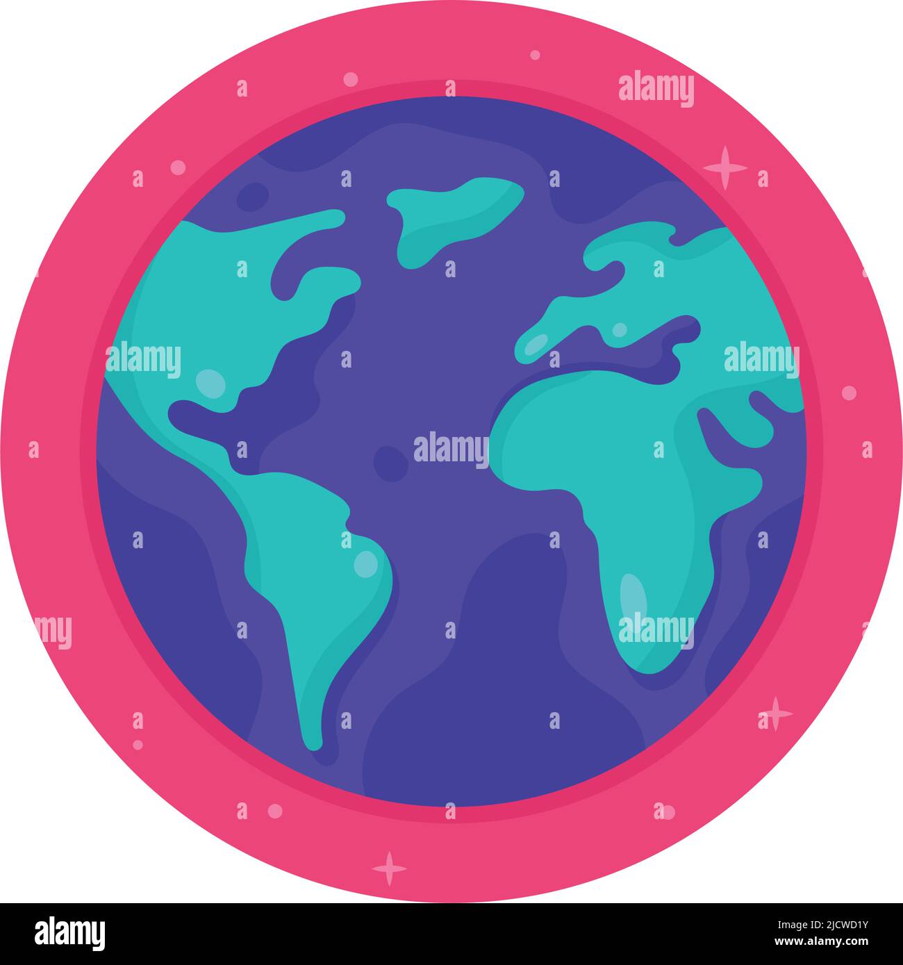 earth planet space outer sticker Stock Vector Image & Art - Alamy