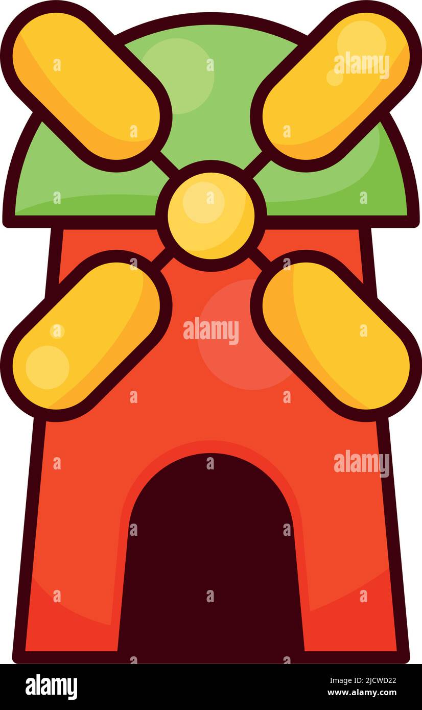 red windmill stable farm icon Stock Vector Image & Art - Alamy