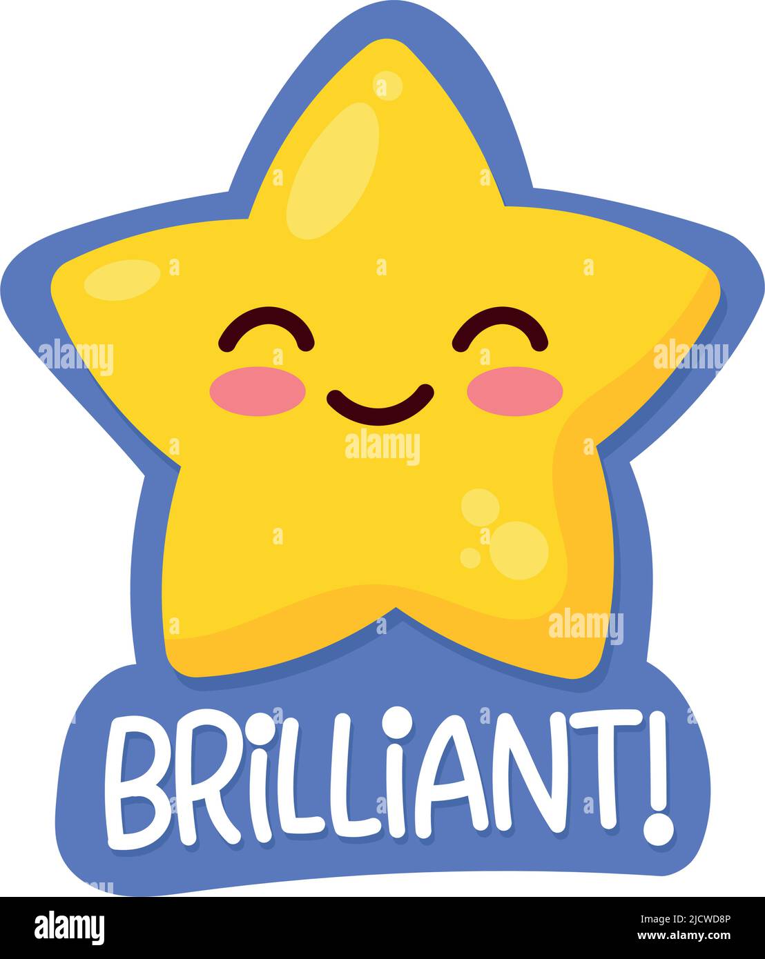 brilliant star emoji positive sticker Stock Vector Image & Art - Alamy