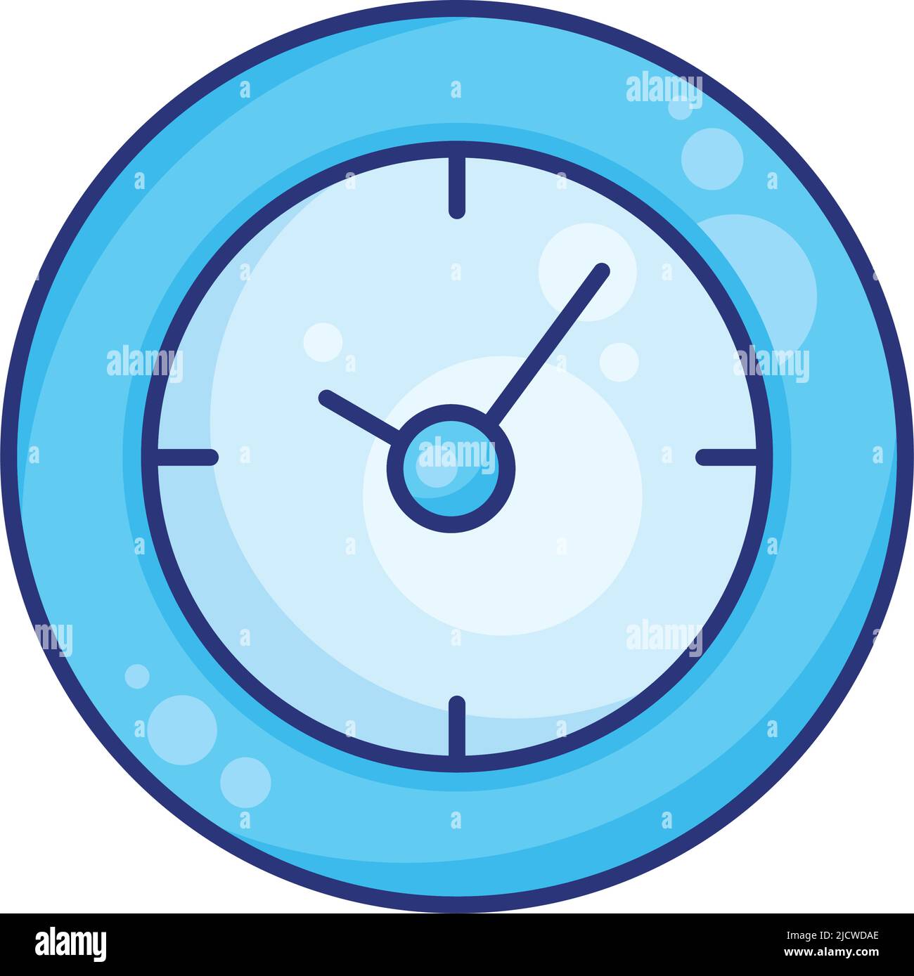 blue time clock isolated icon Stock Vector Image & Art - Alamy