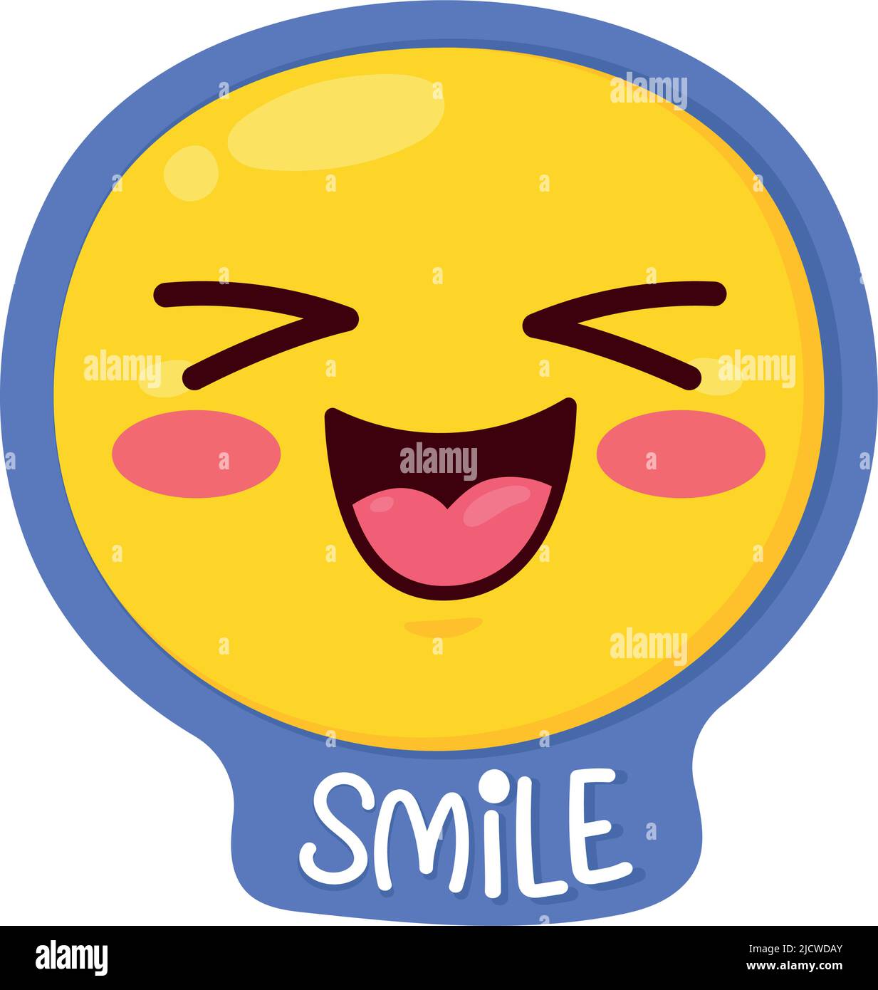 smile emoticon face positive sticker Stock Vector Image & Art - Alamy