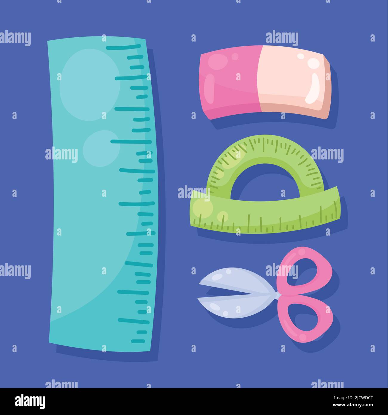 Set of school instruments protractor hi-res stock photography and ...