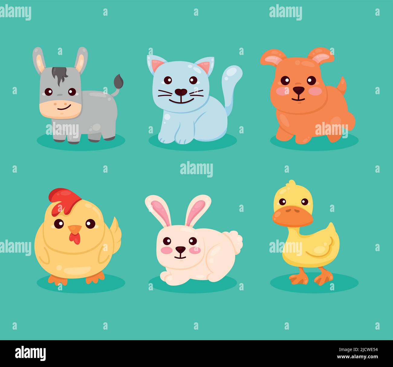 Six mammals Stock Vector Images - Alamy