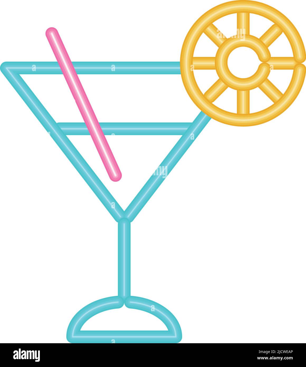 cocktail neon light style icon Stock Vector Image & Art - Alamy