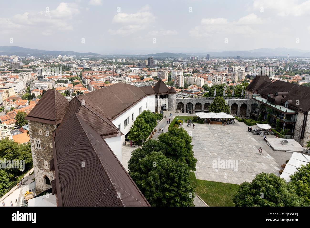 Ljubljana castle in Ljubljana, capital city of Slovenia. Photo ...