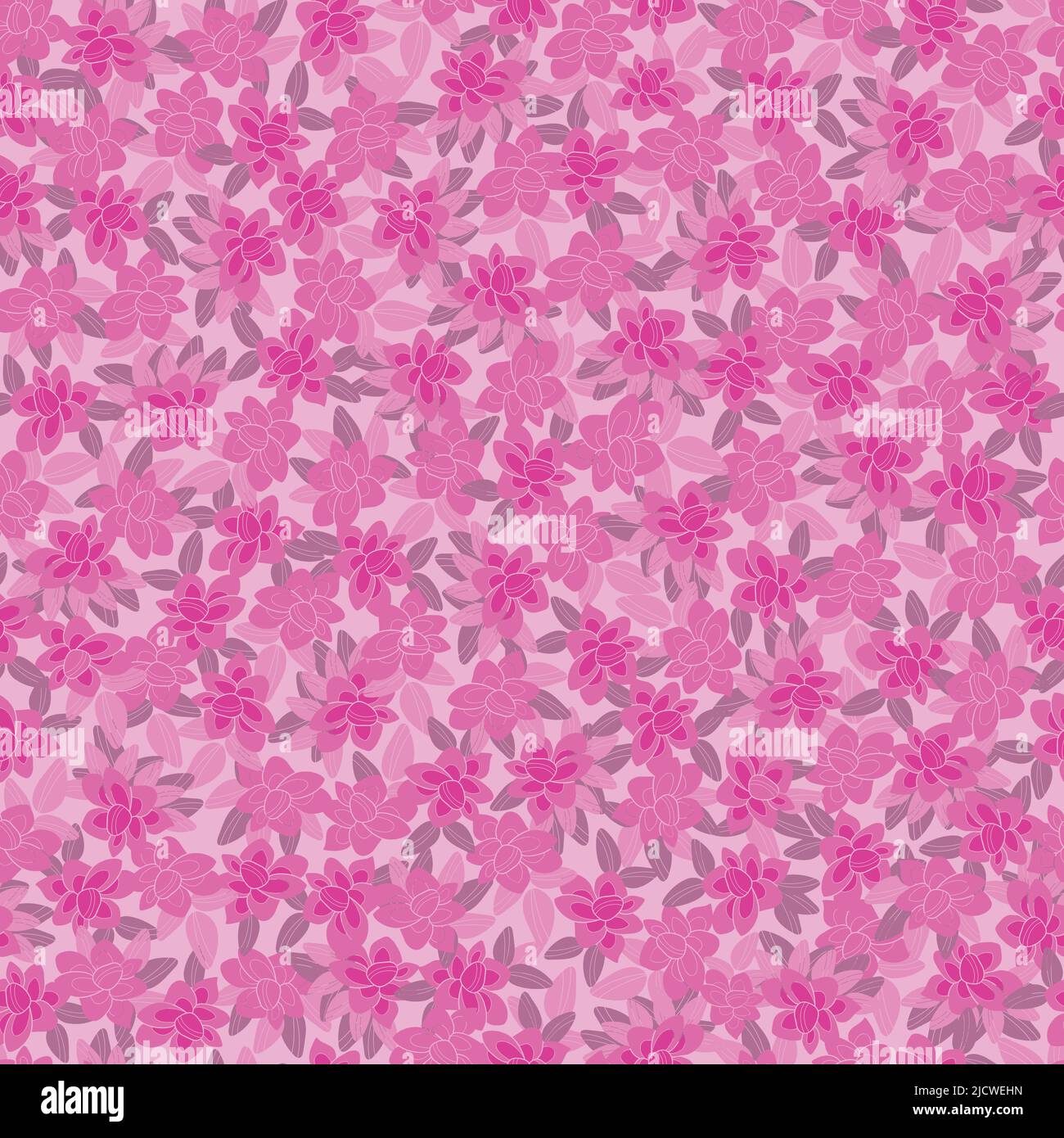 Pink tiny allover print floral vector repeat pattern for fabric ...